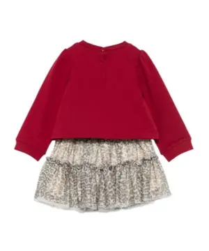 Liu Jo Ruffled Leopard Print Skirt Set