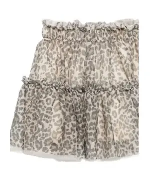 Liu Jo Ruffled Leopard Print Skirt Set