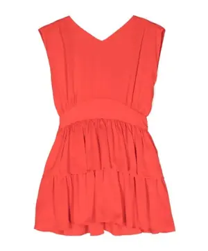 Liu Jo Ruffled V-neck Sleeveless Dress