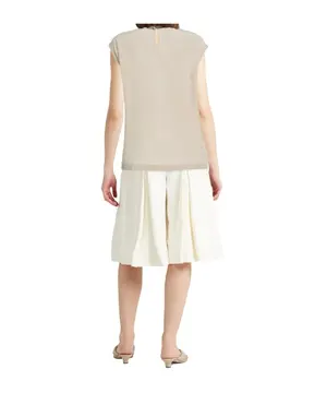 Brunello Cucinelli Sleeveless Turtleneck Top With Embellished Detachable Application - No