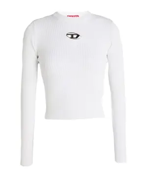 DIESEL® Solid Color Knitted Sweater - White