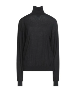 Saint Laurent Solid Wool Knit Sweater - Black