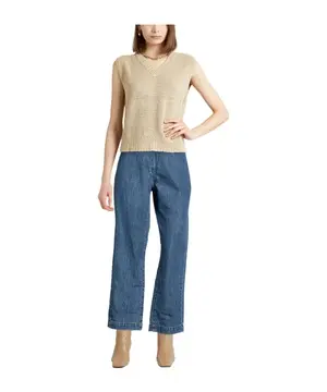 Max Mara Solid Color Denim Trousers