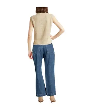 Max Mara Solid Color Denim Trousers