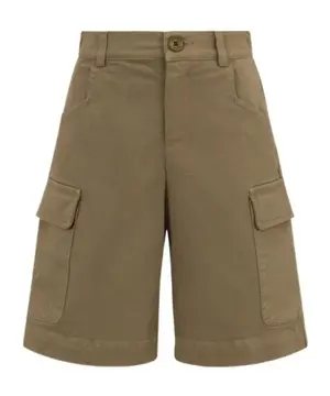 Etro Stretch Cotton Cargo Bermuda Shorts - Brown