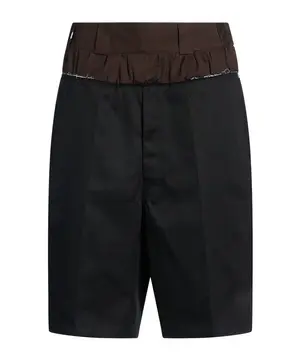 MAISON MARGIELA Two-tone Gabardine Bermuda Shorts