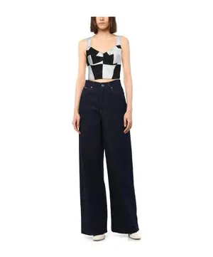 Dolce & Gabbana Color Block Jacquard Bustier