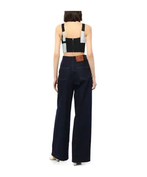 Dolce & Gabbana Color Block Jacquard Bustier