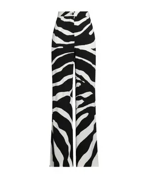 Dolce & Gabbana Zebra Print Wide Leg Trousers