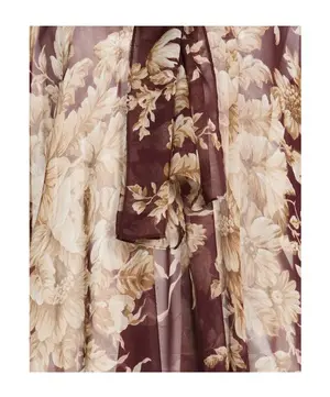 Dolce & Gabbana Floral Print Chiffon Bow Shirt