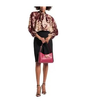 Dolce & Gabbana Floral Print Chiffon Bow Shirt