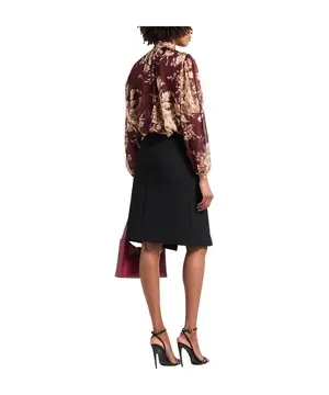 Dolce & Gabbana Floral Print Chiffon Bow Shirt