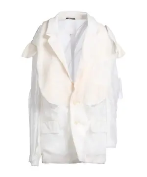 MAISON MARGIELA Two-tone Single-breasted Suit - Ivory