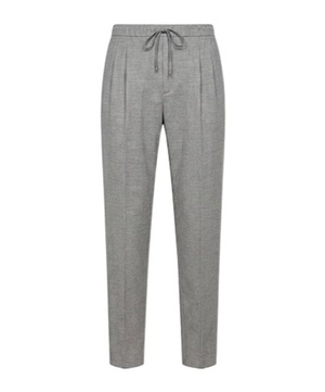 Max Mara Max Mara Stretch Wool Tapered Trousers Grey