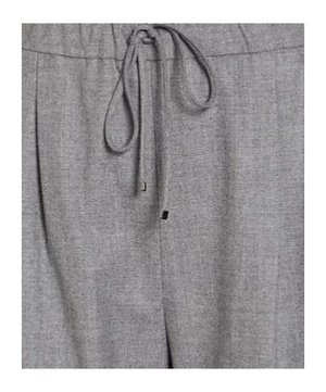 Max Mara Stretch Wool Tapered Trousers - Grey