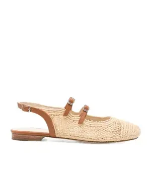 CAREL Balma Buckle-strap Flat Pumps - Nude