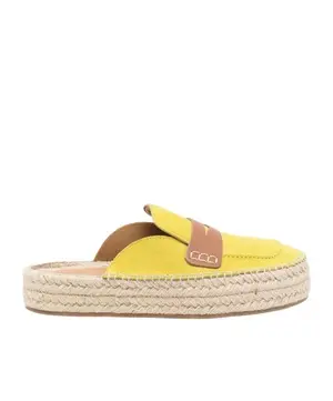 J.W.ANDERSON Suede Flat Straw Sandals