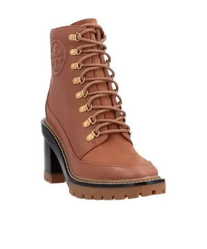 Tory Burch Lace-up Ankle Boots - Brown