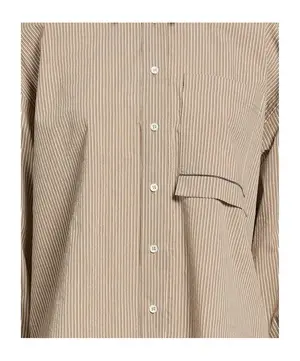Brunello Cucinelli Striped Cotton Poplin Long Sleeve Shirt