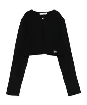 Liu Jo Ribbed Cardigan With Logo Detail