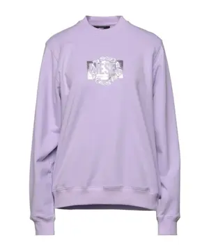 DIESEL® Solid-color Long-sleeved Crew-neck Sweatshirt - Lilac