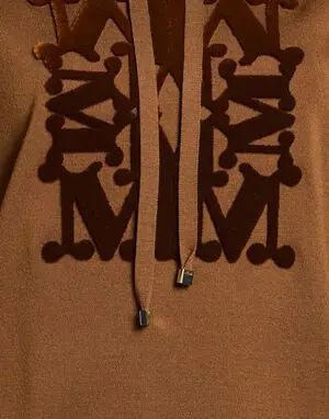 Max Mara Printed Wool Hoodie - Brown