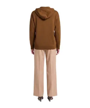Max Mara Printed Wool Hoodie - Brown
