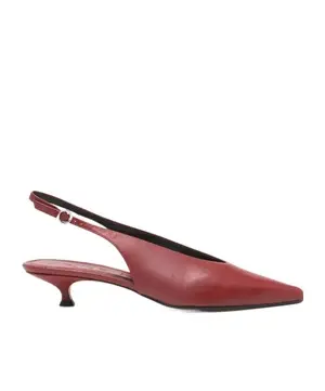 AeydĒ Camila Slingback Pointed Pumps - Red