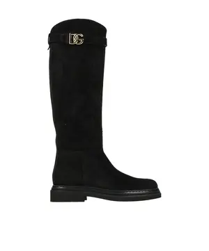 Dolce & Gabbana Solid Color Long Boots - Black