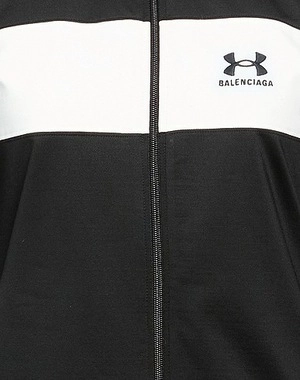 Balenciaga Two-tone Jersey Hooded Track Jacket