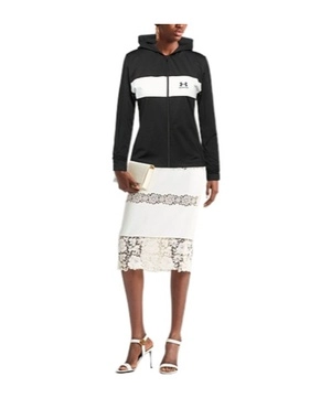 Balenciaga Two-tone Jersey Hooded Track Jacket