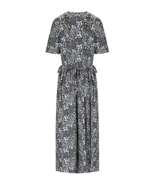 Max Mara Printed Maxi Dress - Gray