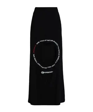 Burberry Printed Full Flare Skirt