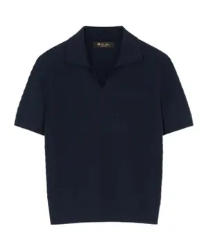 Loro Piana Touch Royal Lightness Polo Shirt - Navy Blue