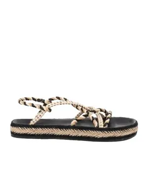 Isabel Marant Étoile Braided Rope Slingback Sandals - Black