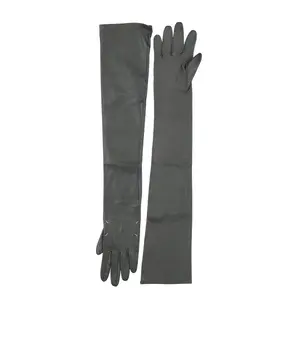 MAISON MARGIELA Two-tone Leather Gloves - Black