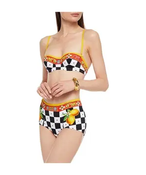Dolce & Gabbana Floral Lattice Stretch Top