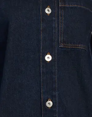 Burberry Denim Shirt With Embroidered Logo