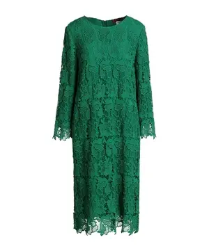 Max Mara Solid Color Lace Dress - Green