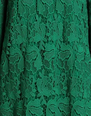 Max Mara Solid Color Lace Dress