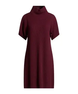 Brunello Cucinelli Ribbed Knit Turtleneck Midi Dress