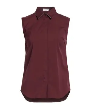 Brunello Cucinelli Sleeveless Solid Color Shirt - Red
