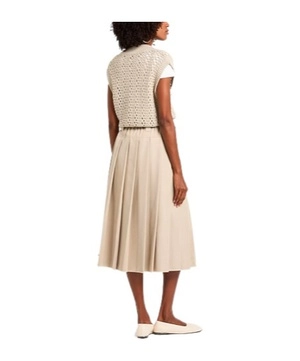 Brunello Cucinelli Minimalist Vneck Shortsleeve Knit Top