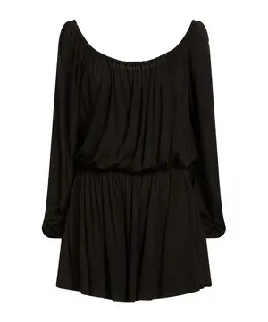 Saint Laurent Solid Color Dress - Black