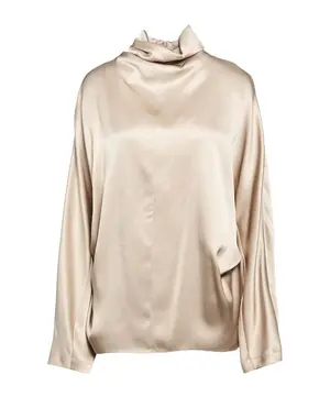 Brunello Cucinelli Silk Turtleneck Long Sleeve Top