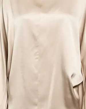 Brunello Cucinelli Silk Turtleneck Long Sleeve Top