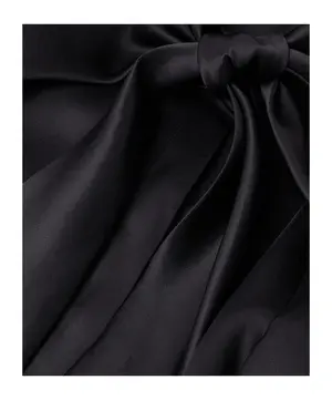 Loro Piana Lydie Silk Satin Shirt With Scarf Detail