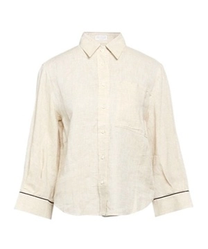 Brunello Cucinelli Linen Shirt With Appliqués