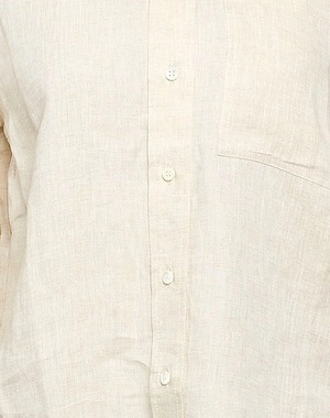 Brunello Cucinelli Linen Shirt With Appliqués