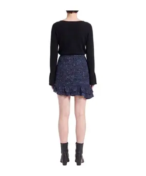 Isabel Marant Étoile Ruched Tiered Hem Mini Skirt